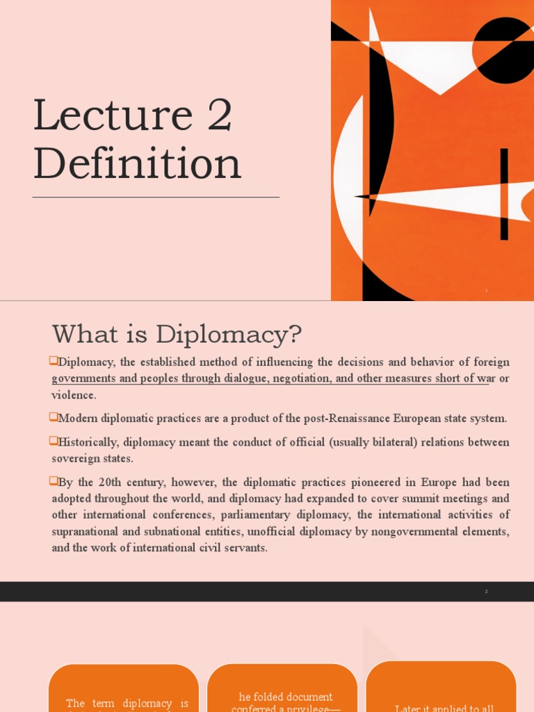 Defining Diplomacy: A Comprehensive Look at the Nature, Purpose and ...