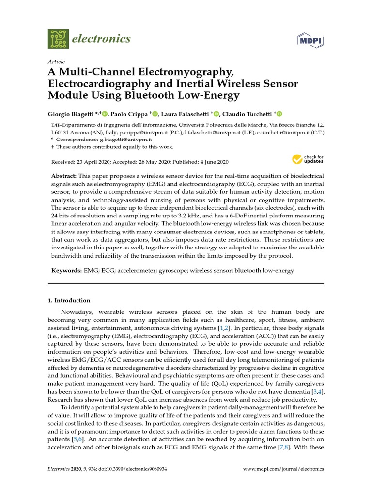 A Multi-Channel Electromyography Electrocardiograp | PDF | Transmission ...