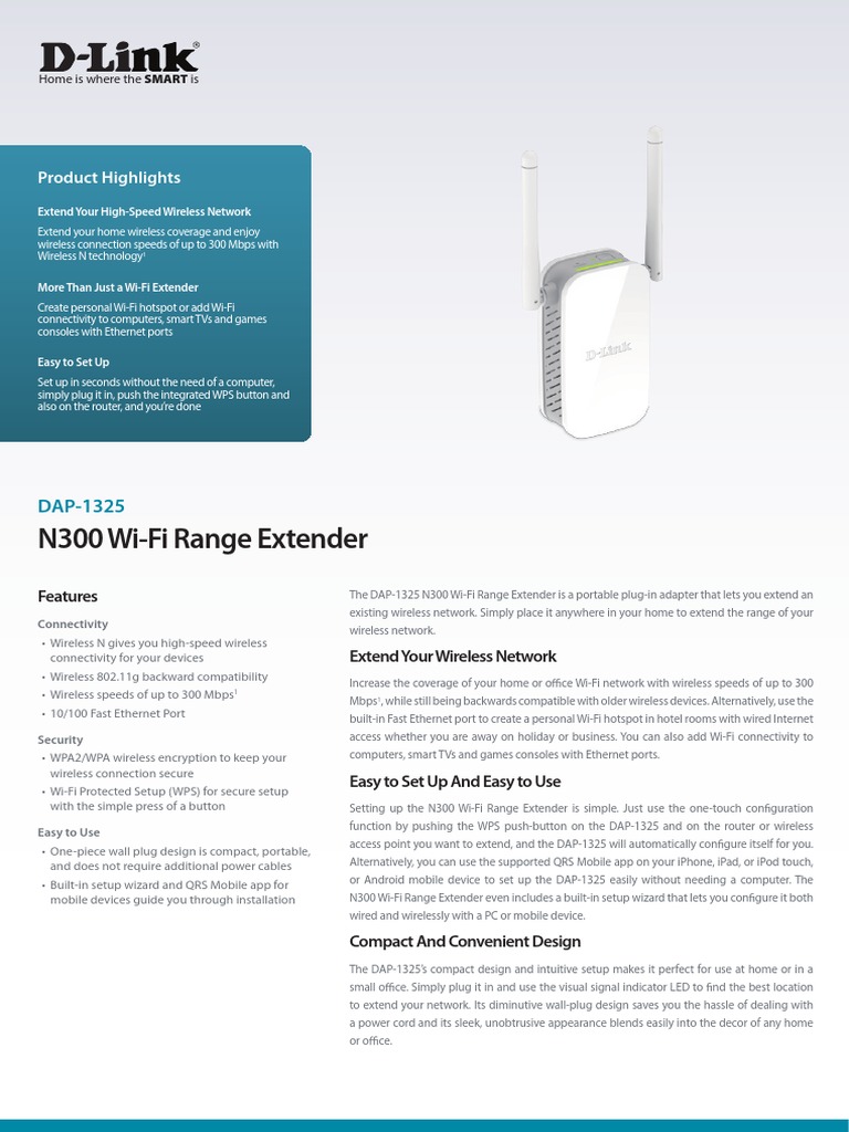DAP 1325 Datasheet en | PDF | Wi Fi | Wireless Lan