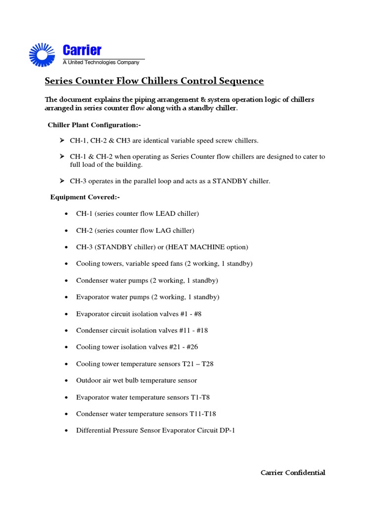 Series Counter Flow Chiller Operations | PDF | Pump | Cogeneration
