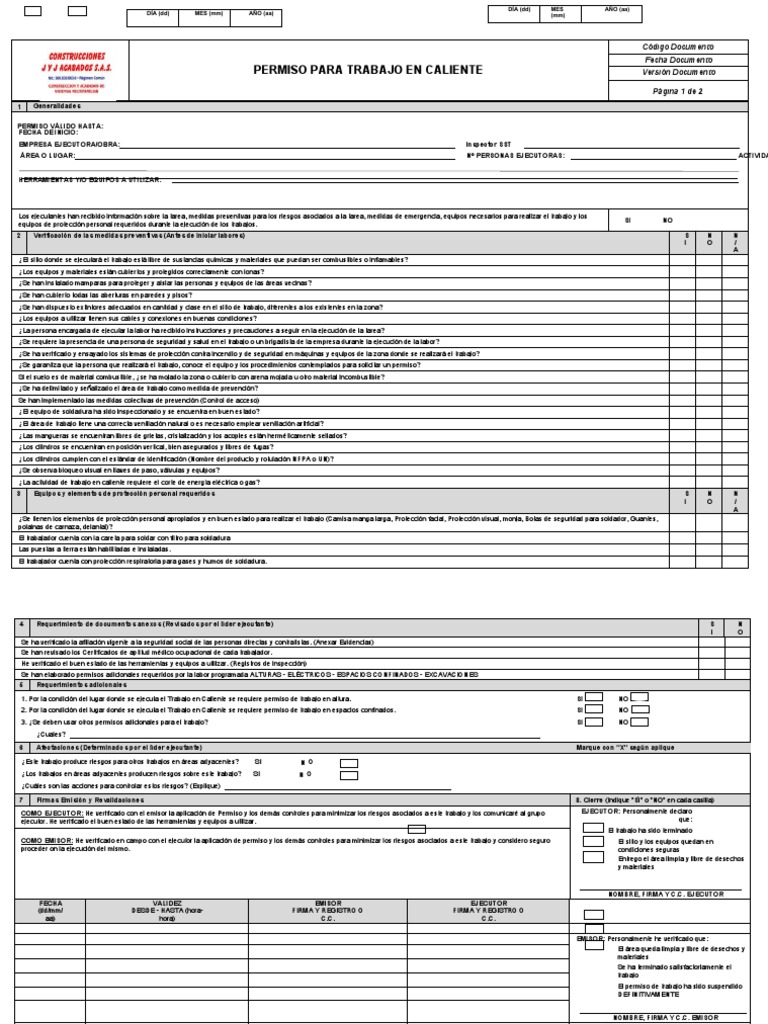 For Per Trab Cal JyJ | PDF | Soldadura | Construcción