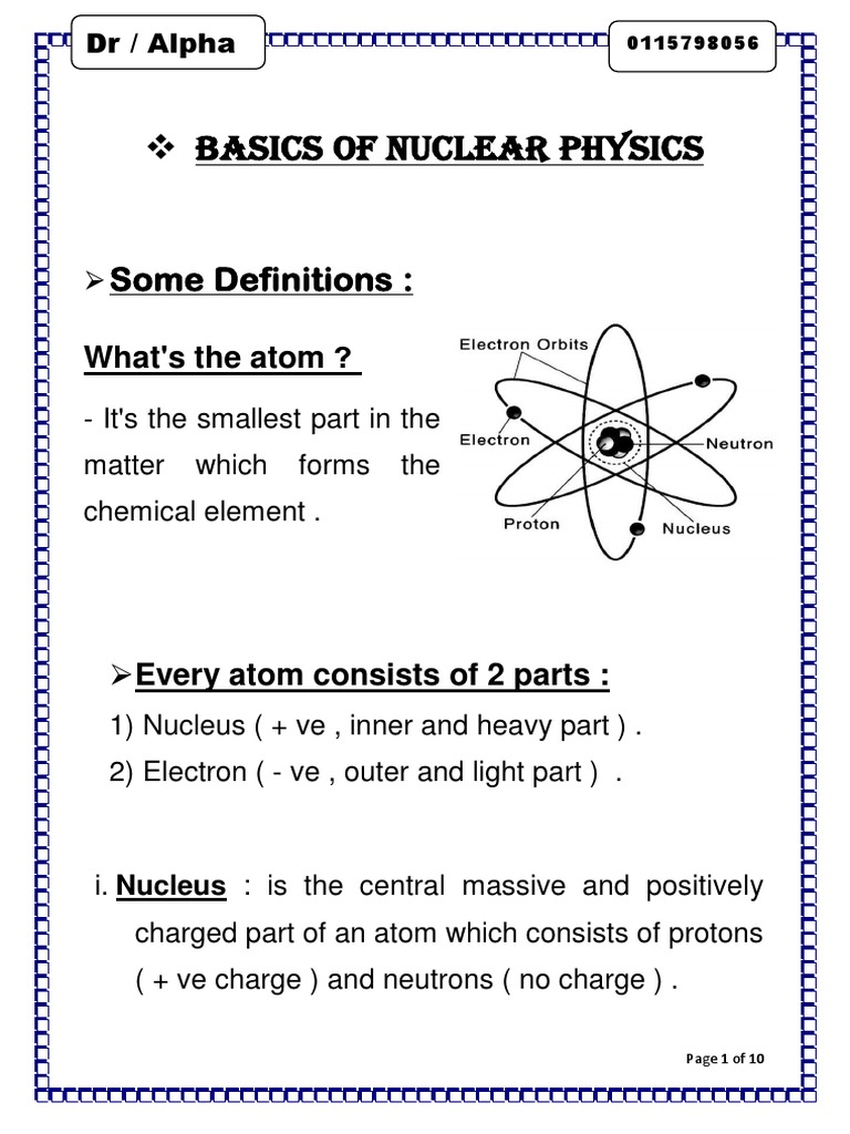 Basics of Nuclear Physics Explained | PDF | Atomic Nucleus | Atoms