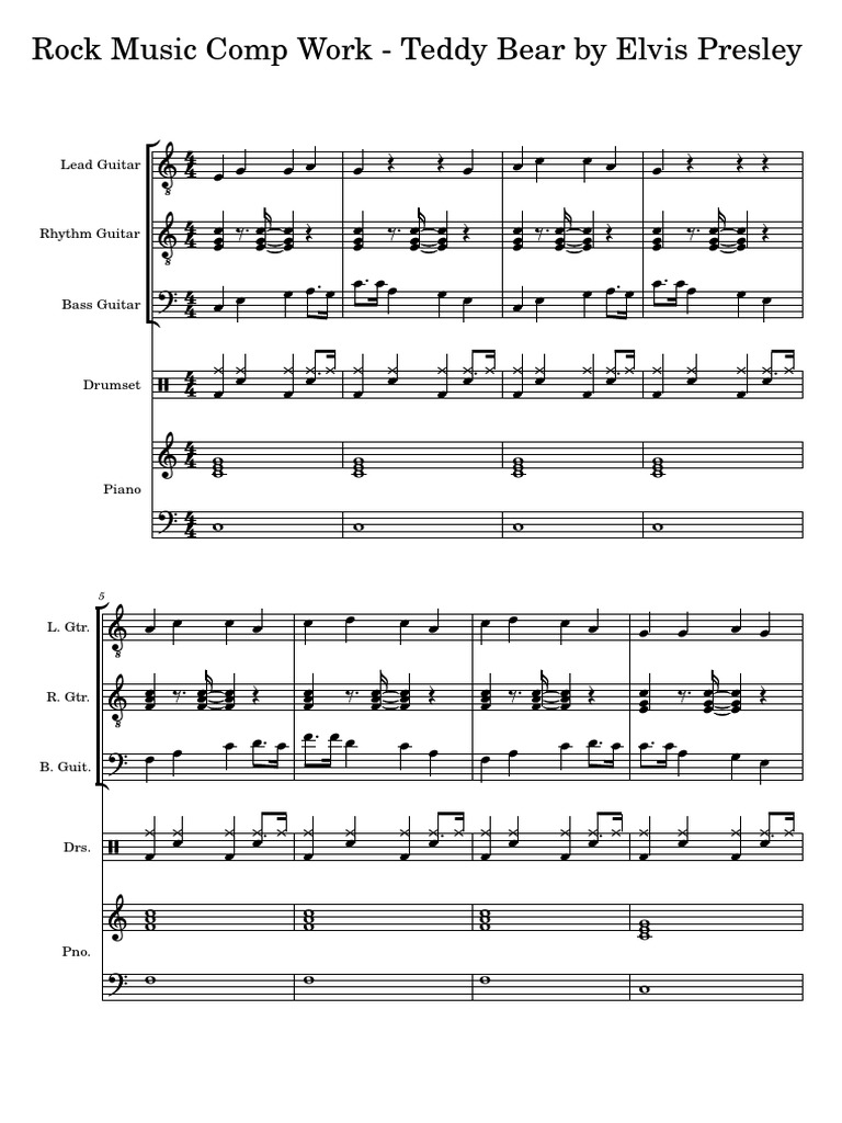 Rock - Music - Teddy Bear by - Elvis - Presley | PDF | Popular Music ...