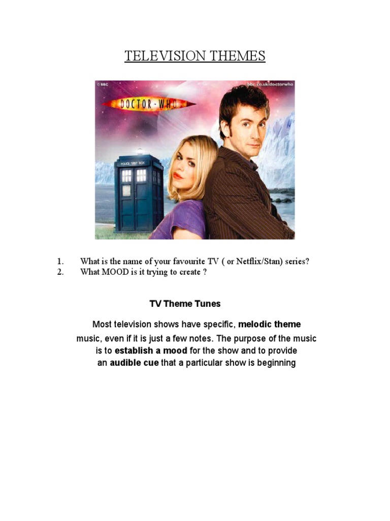 Television Themes: TV Theme Tunes | PDF