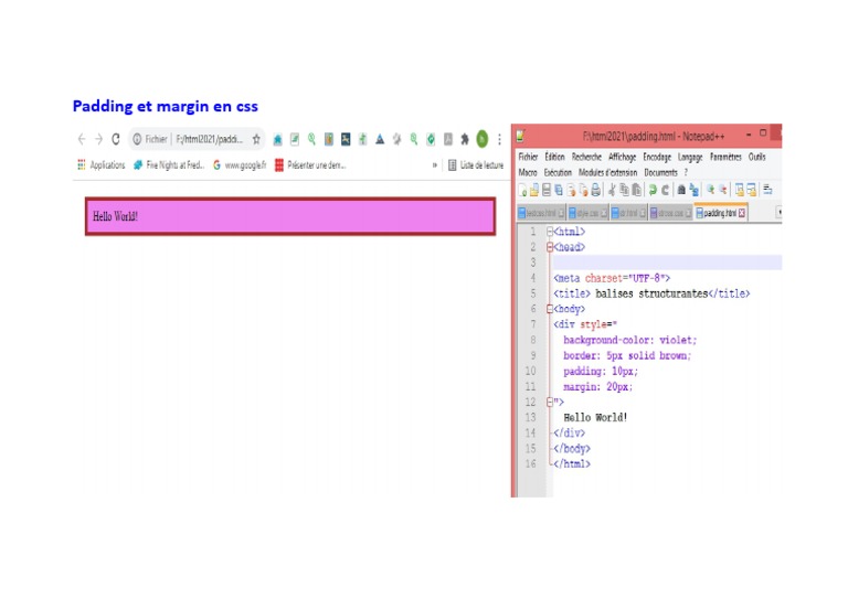Padding Et Margin en Css | PDF