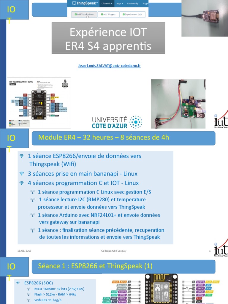 Presentation IOT-thinkspeak | PDF | Logiciel | Informatique