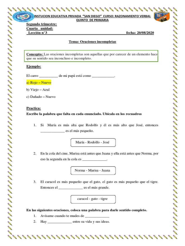 Lección N°3 Cuarta Unidad | PDF