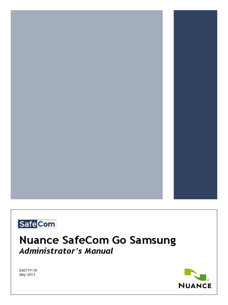 Nuance Safecom Go Samsung: Administrator'S Manual | PDF | World Wide ...