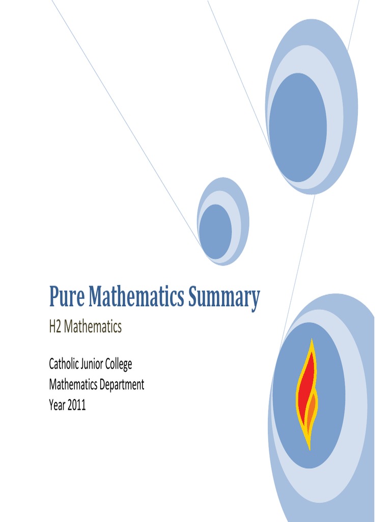 2011 Pure Math Summary | PDF | Function (Mathematics) | Derivative