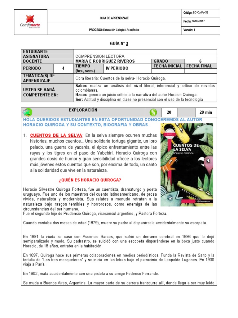 Análisis Literario: Cuentos de Quiroga | PDF