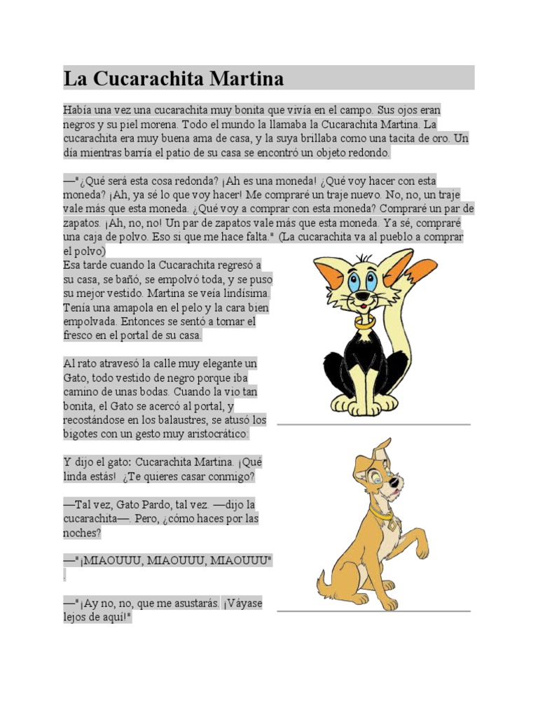 La Cucarachita Martina | PDF