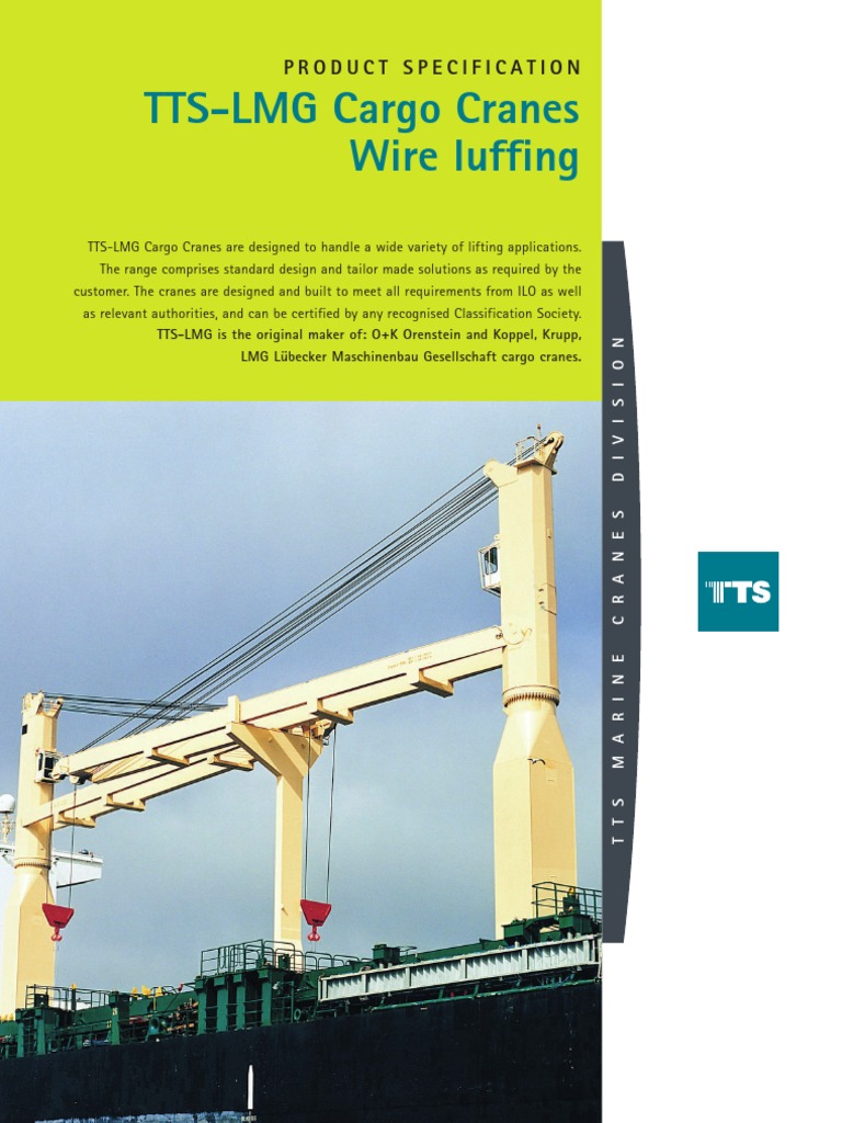TTS-LMG Marine Cargo Cranes Spec Sheet | PDF | Crane (Machine ...