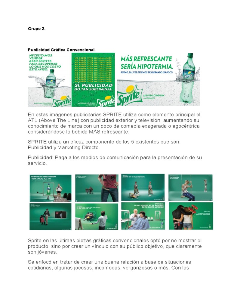 Taller Sprite | PDF | Publicidad | Marca