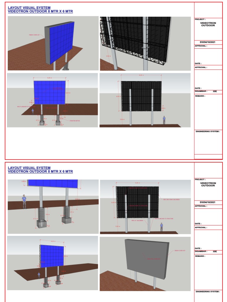 Layout & Wiring Diagram Videotron Outdoor Hikvision R-0-2 | PDF
