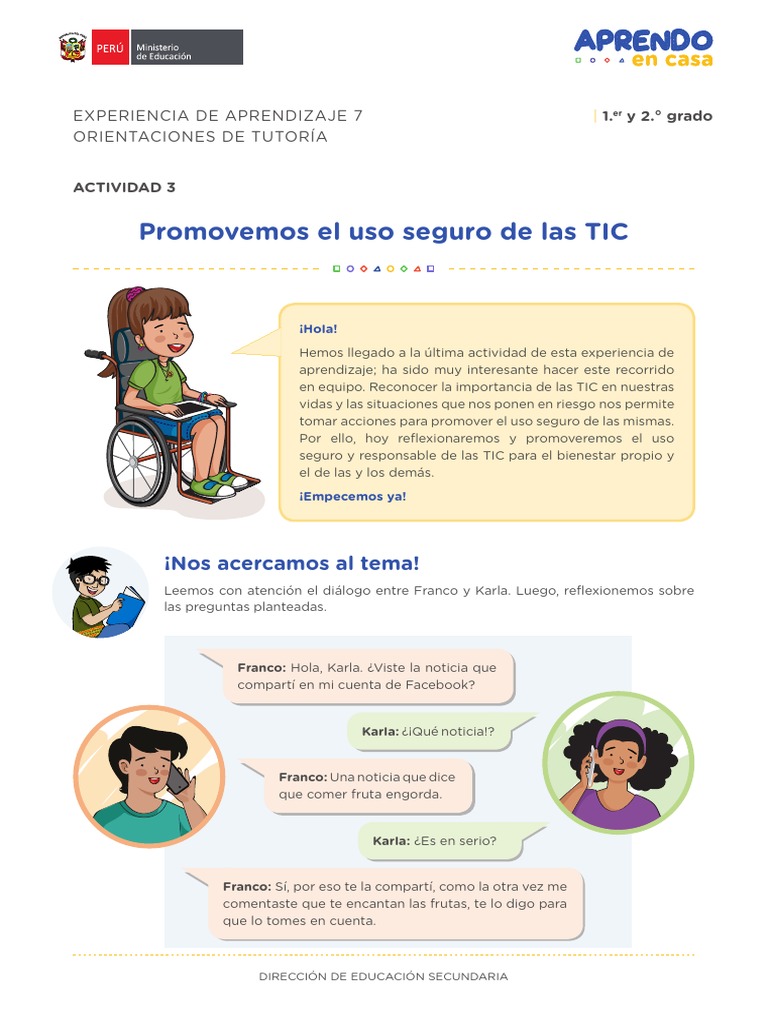 Exp7 Secundaria 1y2 Tutoria Act03 | PDF | Servicio de redes sociales | Tecnología de información ...