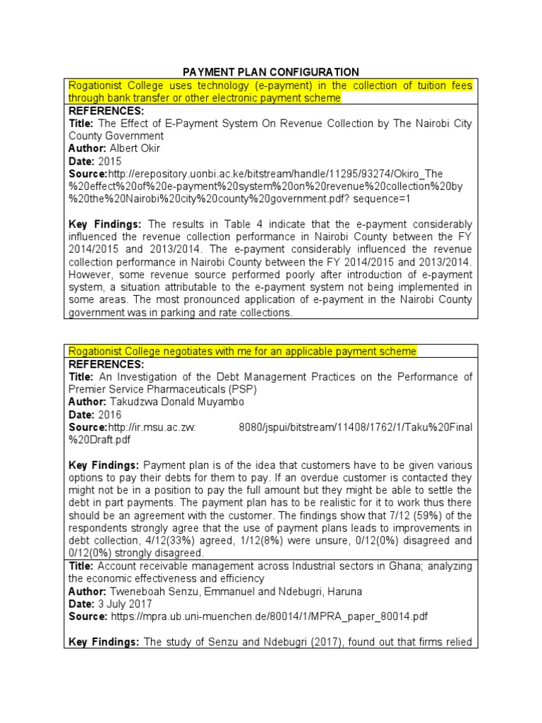 Payment Plan Configuration | PDF | Payments | Economies