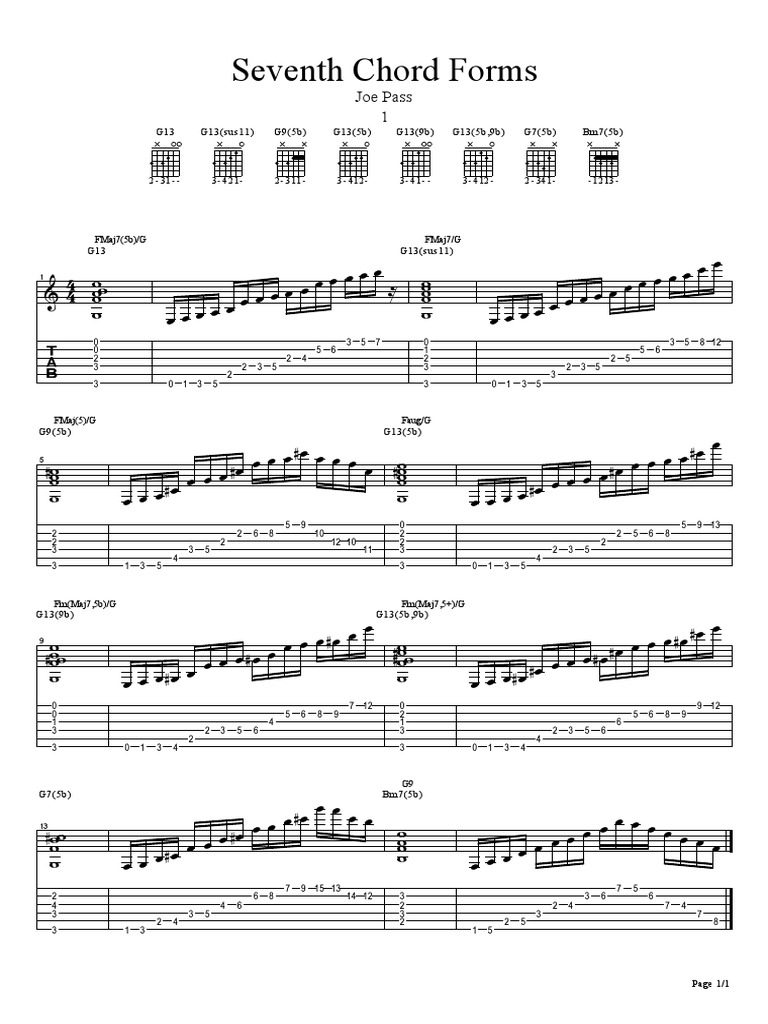 Seventh Chord Forms 1 | PDF