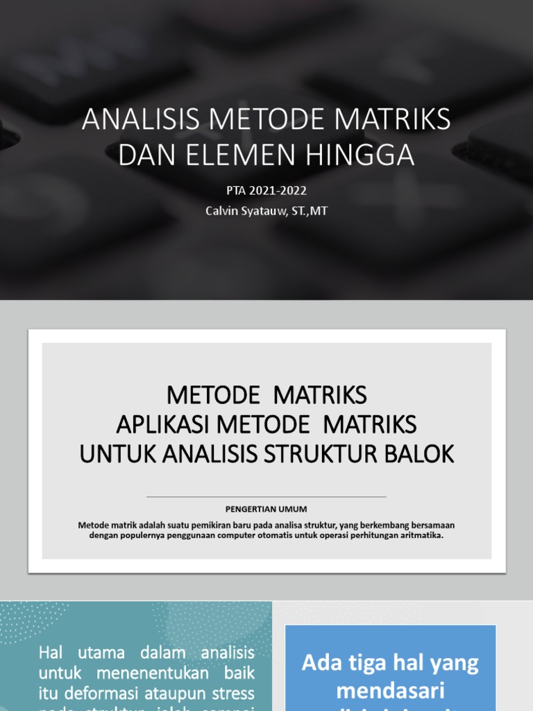 Analisis Struktur Metode Matriks | PDF
