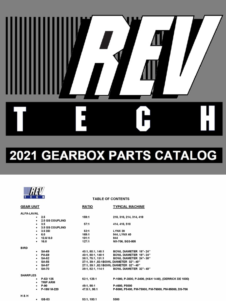 2021 Rev Tech Parts Book | PDF