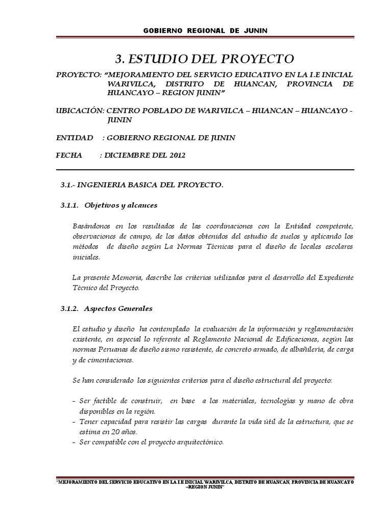 Mejoramiento Educativo I.E. Warivilca Junín | PDF | Residuos ...