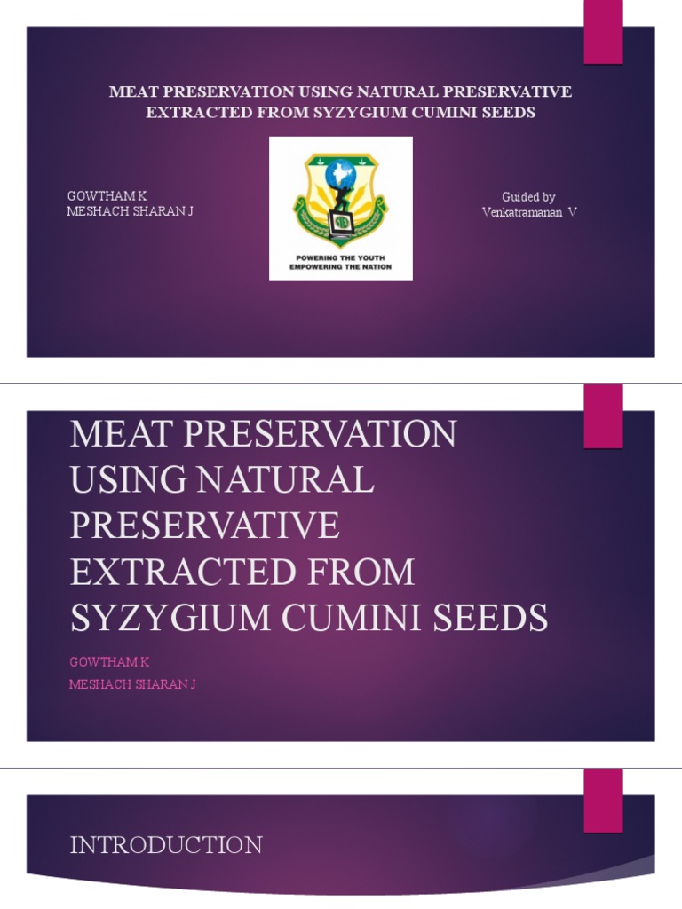 Meat Preservation Using Natural Preservative Extracted From Syzygium ...