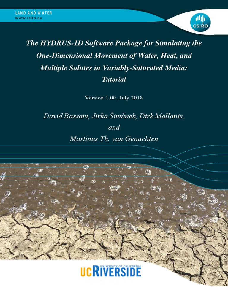 Hydrus 1d Tutorial V1 00 2018 Pdf Button Computing Computer File