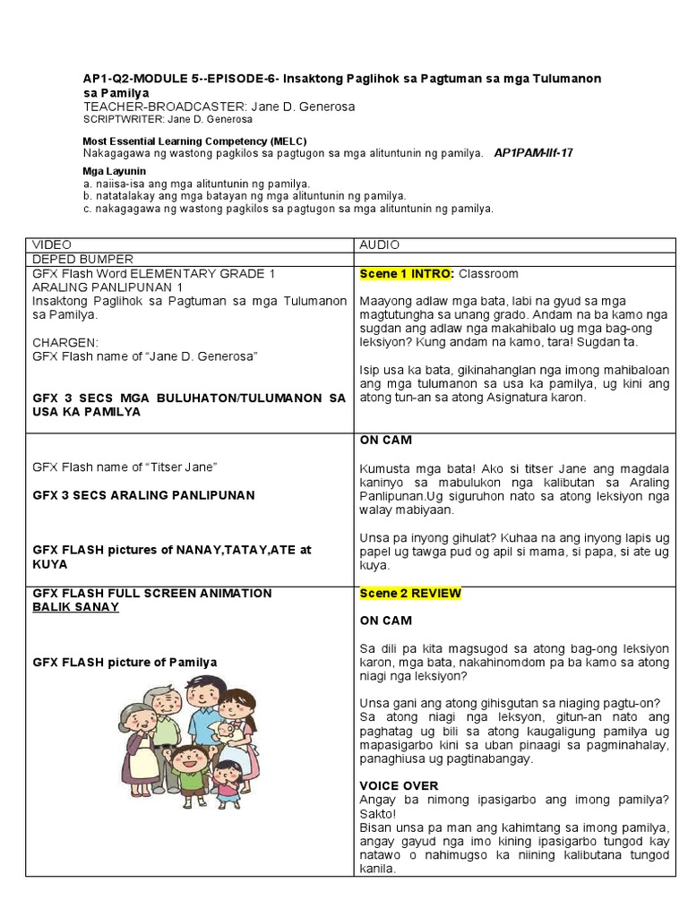 Approved-to-Shoot AP1 Q2 Mod5 Episode-6 | PDF