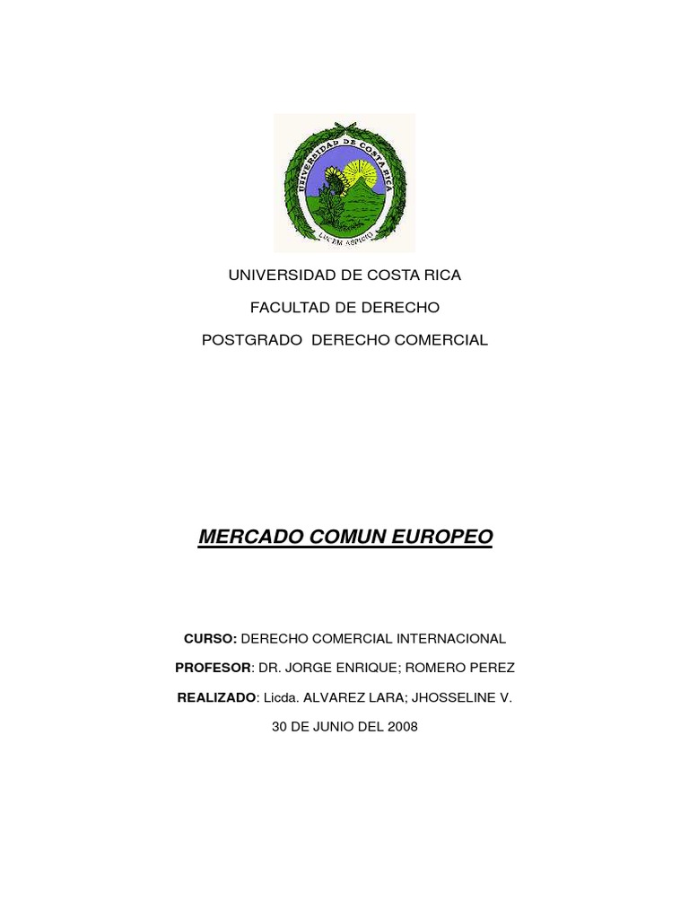 Mercado Comun Europeo | PDF | Unión Europea | Banco central europeo