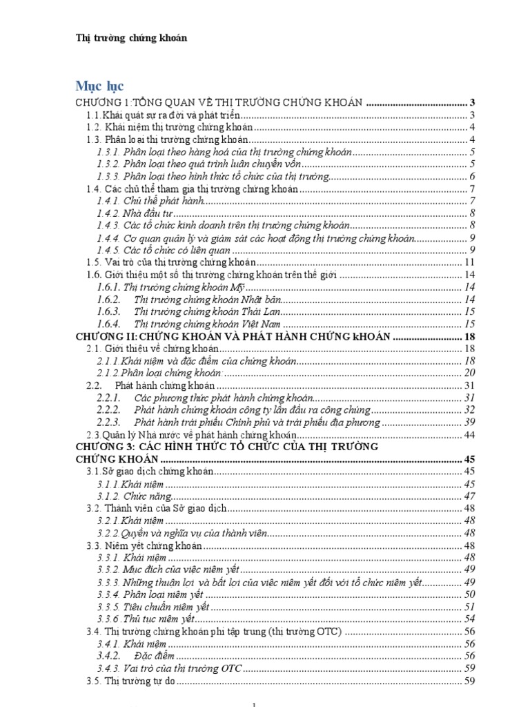 Thi Truong Chung Khoan | PDF