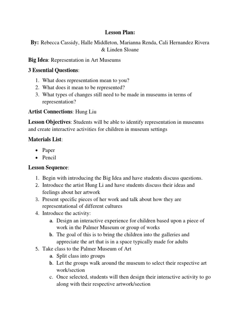 Class Discussion Lesson Plan | PDF