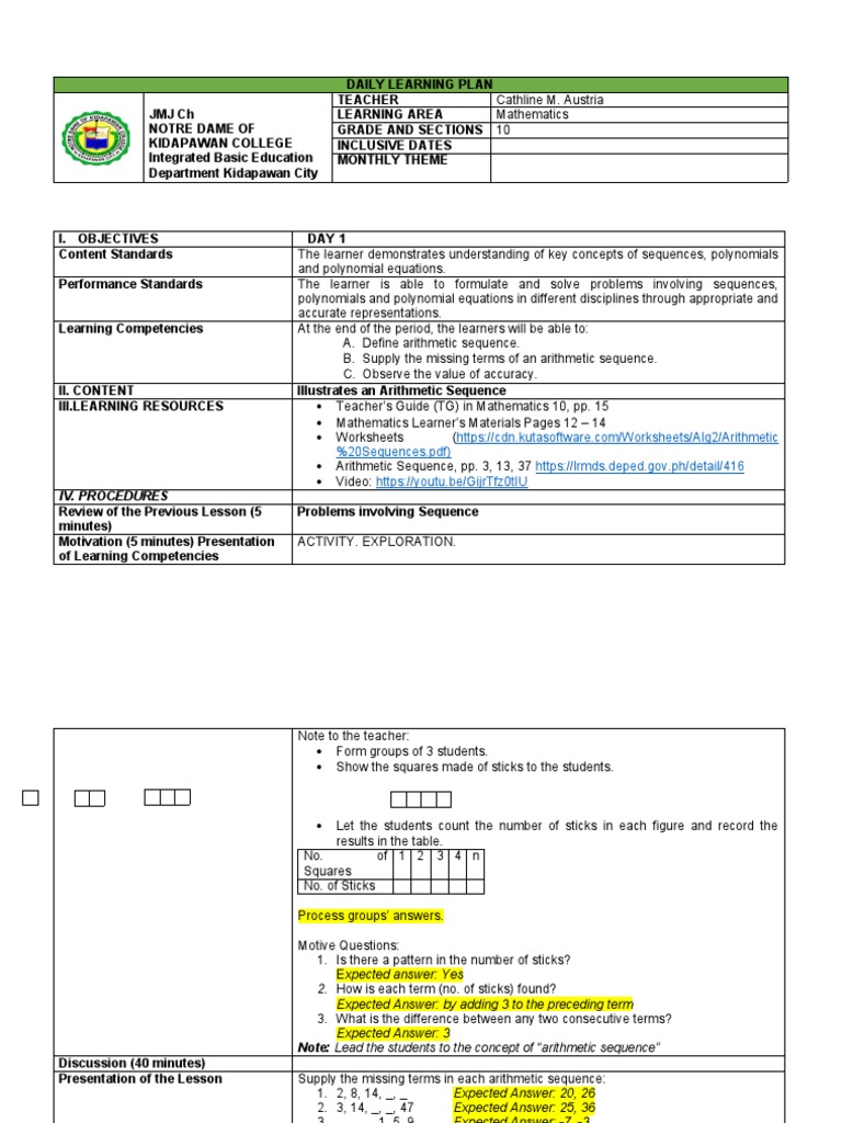 DLP (Ndkc-Ibed) in Grade 10 | PDF | Learning | Mathematics
