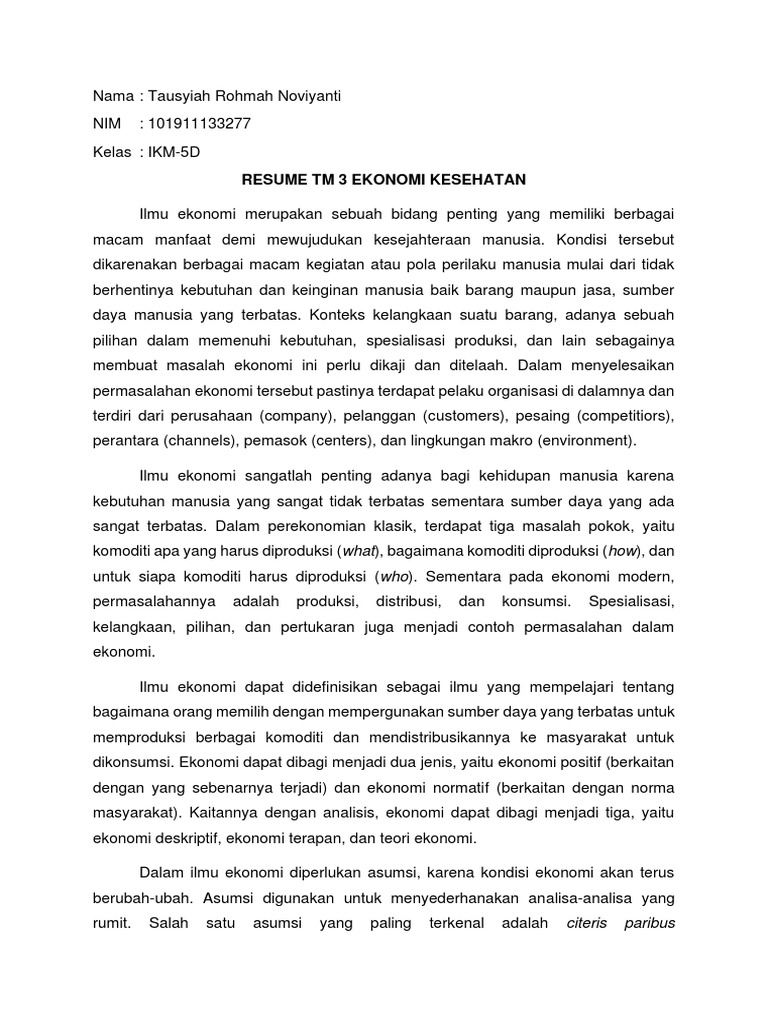 Tausyiah Rohmah Noviyanti - Resume TM 3 | PDF