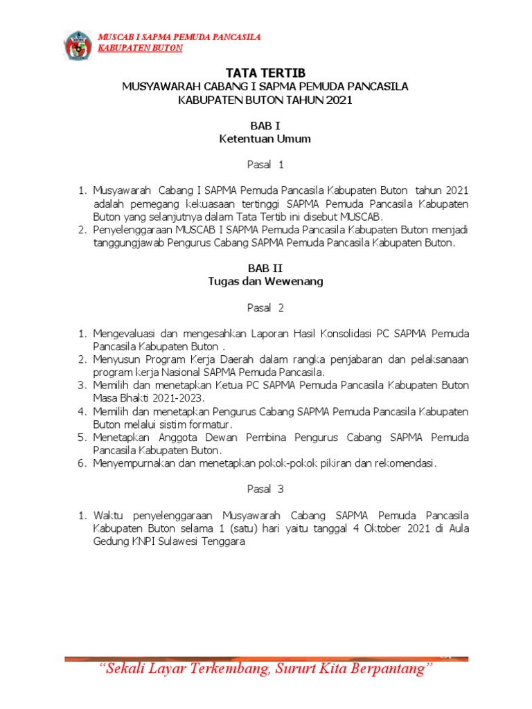 03 Tata Tertib Muscab | PDF