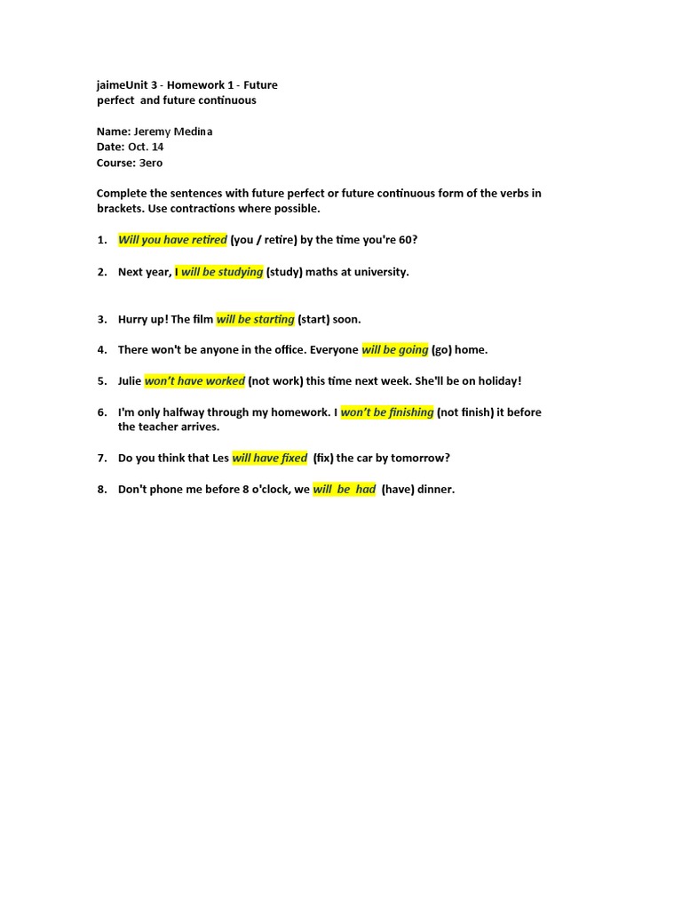 English Homework | PDF