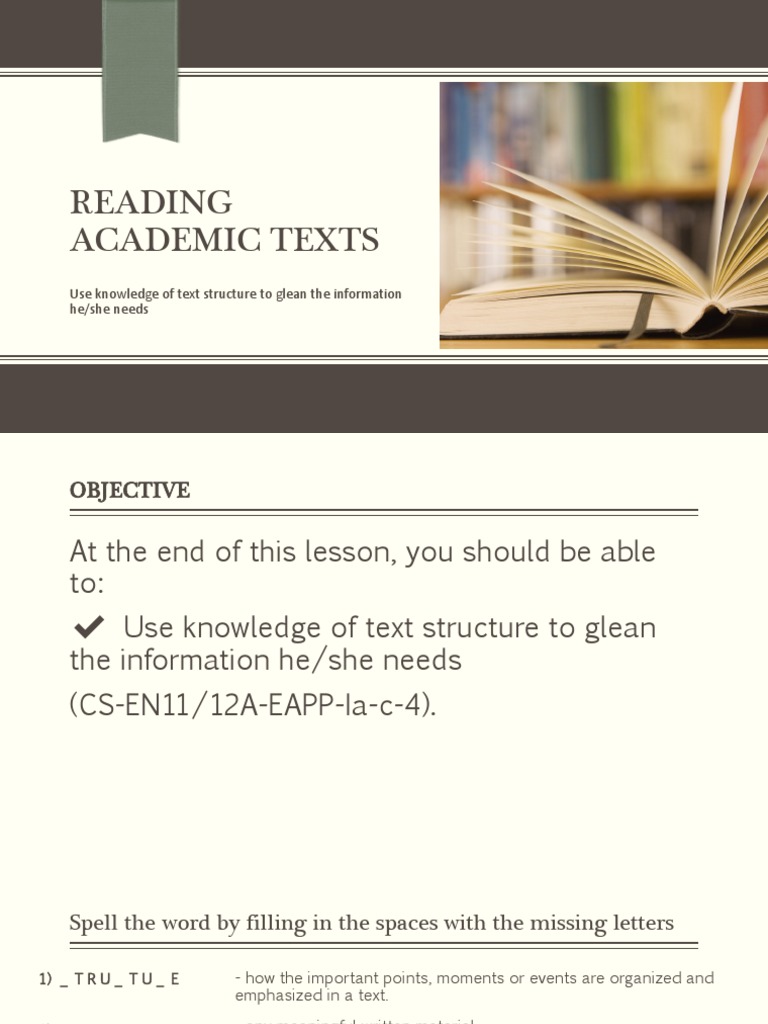 Understanding Academic Text Structure | PDF | Idea | Essays