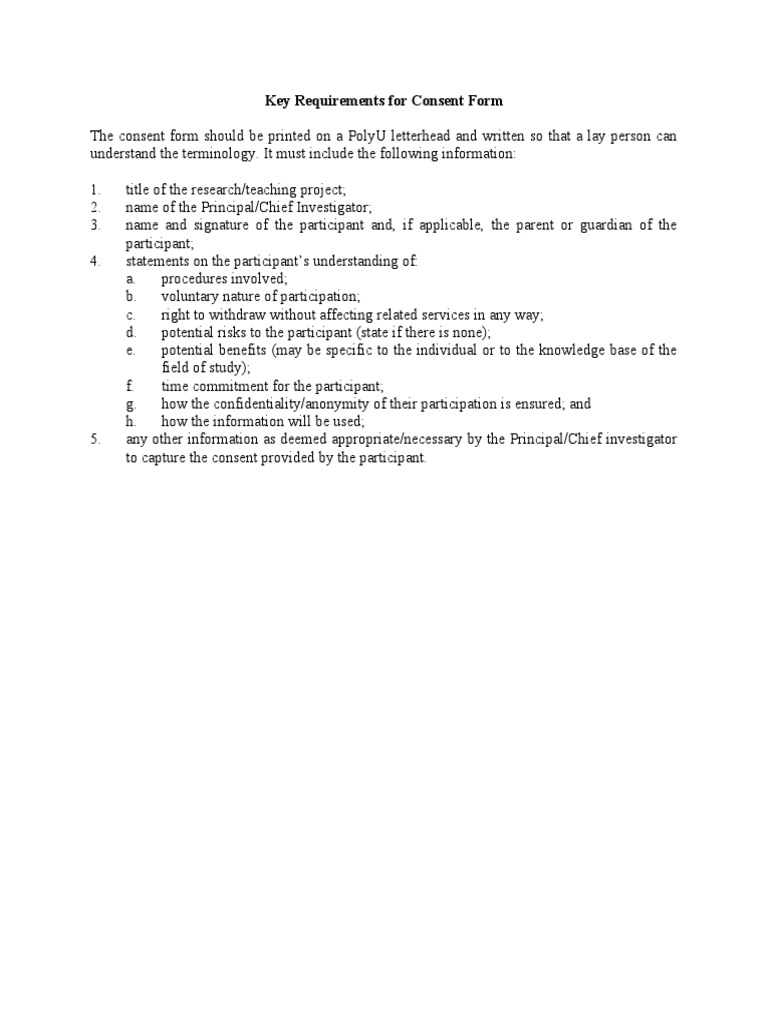 Sample Consent Form | PDF | Consent | Privacy