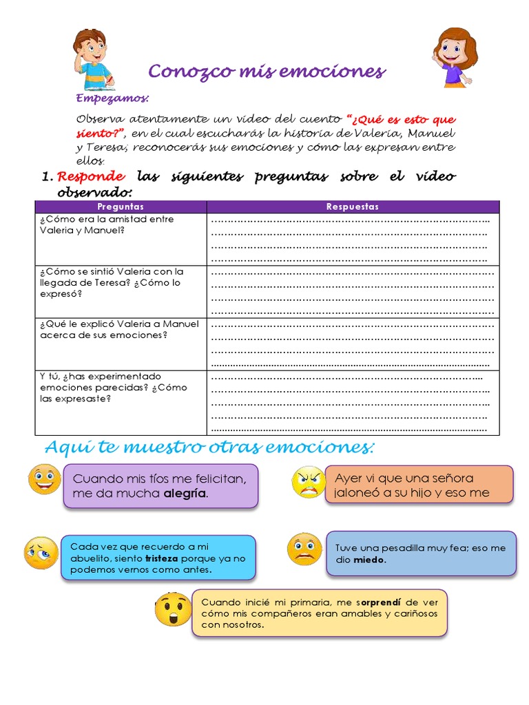 Conozco Mis Emociones | PDF | Las emociones