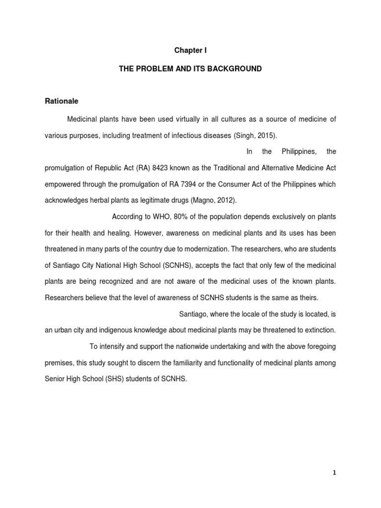 Sample Chapter 1-3 - Quantitative Study | PDF | Traditional Medicine ...