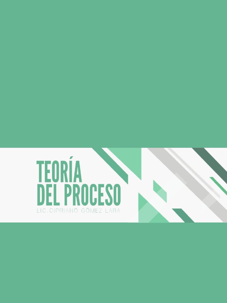 Cipriano Gómez Lara - Teoría Del Proceso | PDF