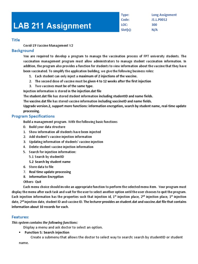 LAB 211 Assignment: Title Background | Download Free PDF | Menu (Computing) | Information