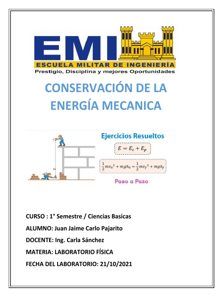 Conservacion de Energia Mecanica | PDF | Energía potencial ...