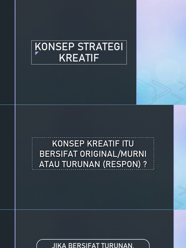 Konsep Strategi Kreatif | PDF | Bisnis | Pengelolaan Keuangan & Uang
