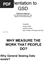 General Sewing Data: Category Element Code TMU | PDF | Scissors | Tools