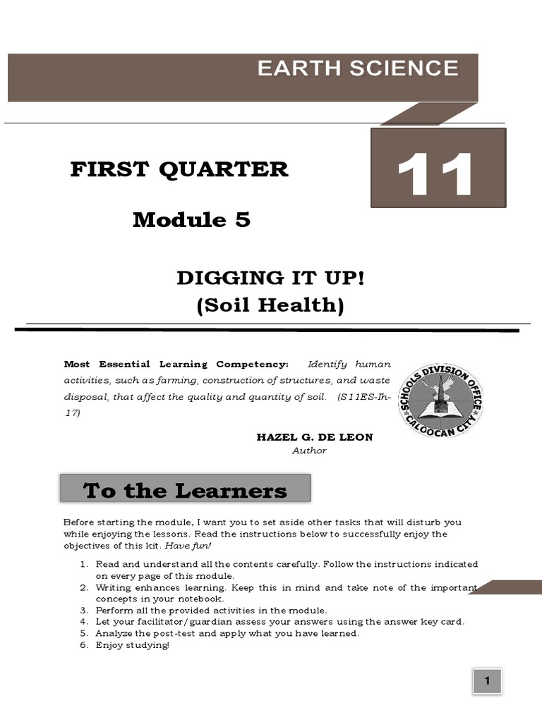 Earth-Science Week 5 | PDF | Soil | Agriculture
