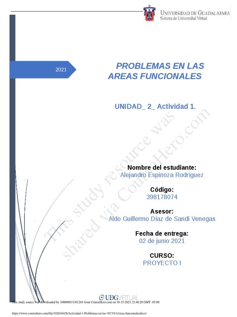 Actividad 1. Problemas en Las Reas Funcionales | PDF | Gestión de recursos humanos | Marketing
