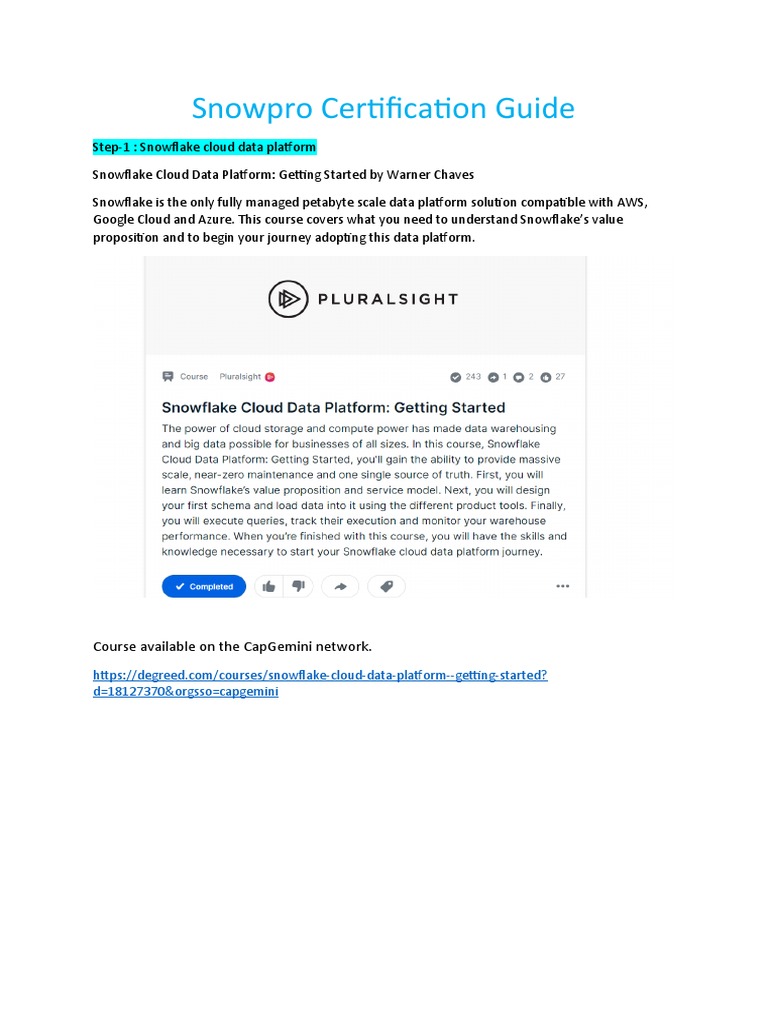 Snowpro Core Certification Guide | PDF | Cloud Computing | Databases