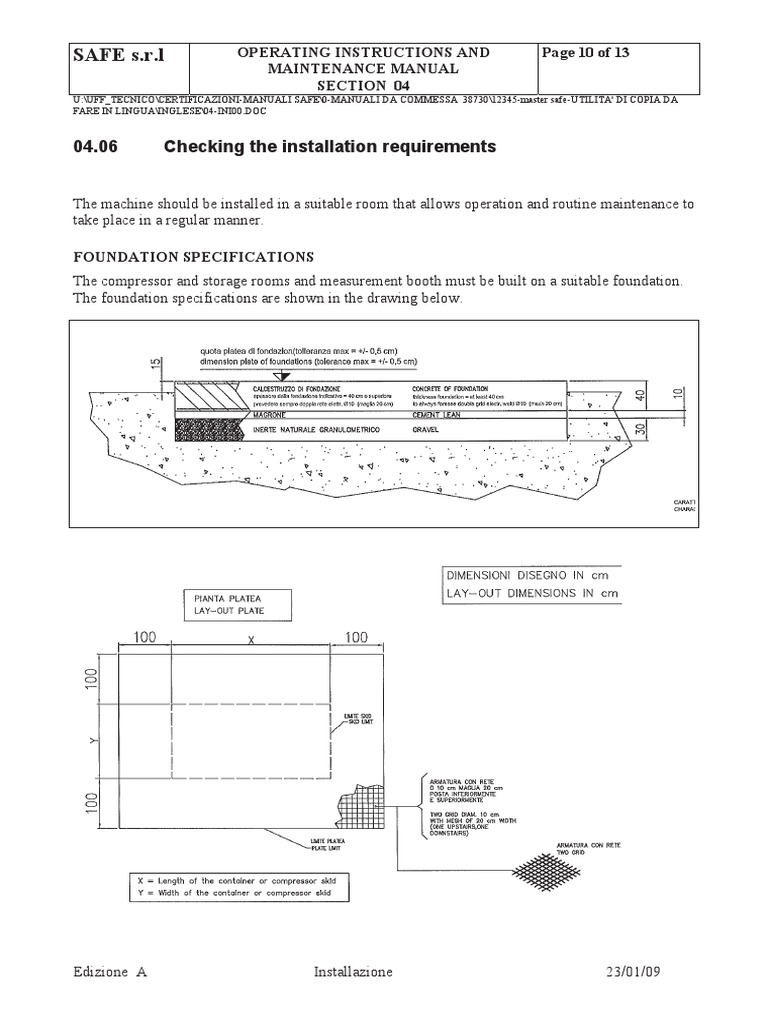 Compressor Foundation | PDF