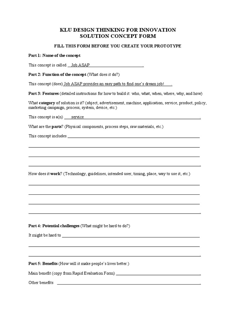 KLU Solution Concept Form | PDF | Computers