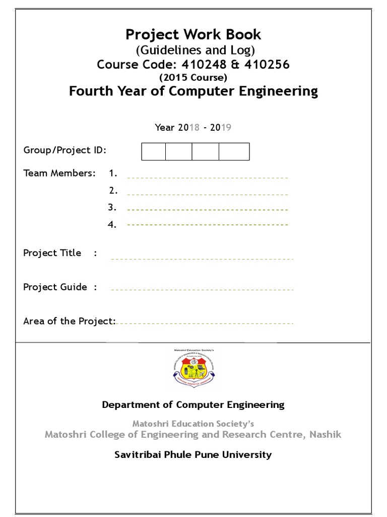 SPPU BE Computer Revised Project Work Book June 2018 | PDF | Usability ...