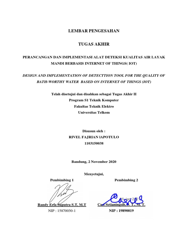 D. Lembar Pengesahan (TTD) | PDF